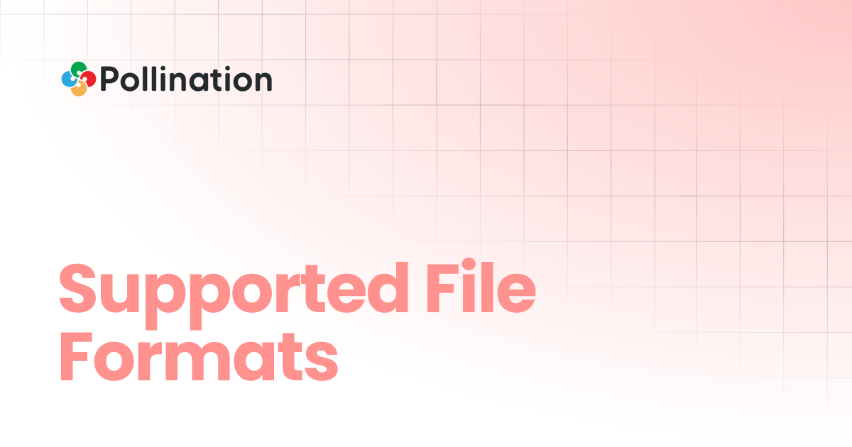 Supported File Formats | Pollination Docs