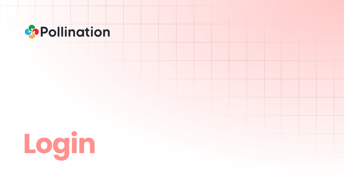 Login | Pollination Docs