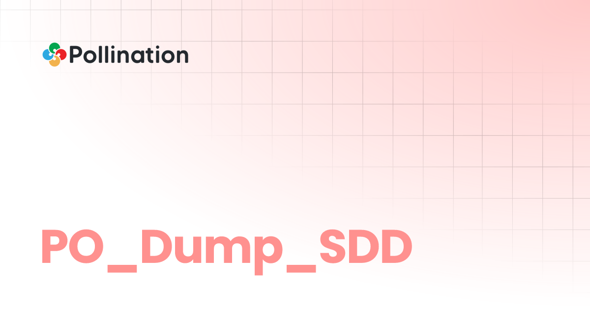 PO_Dump_SDD | Pollination Docs
