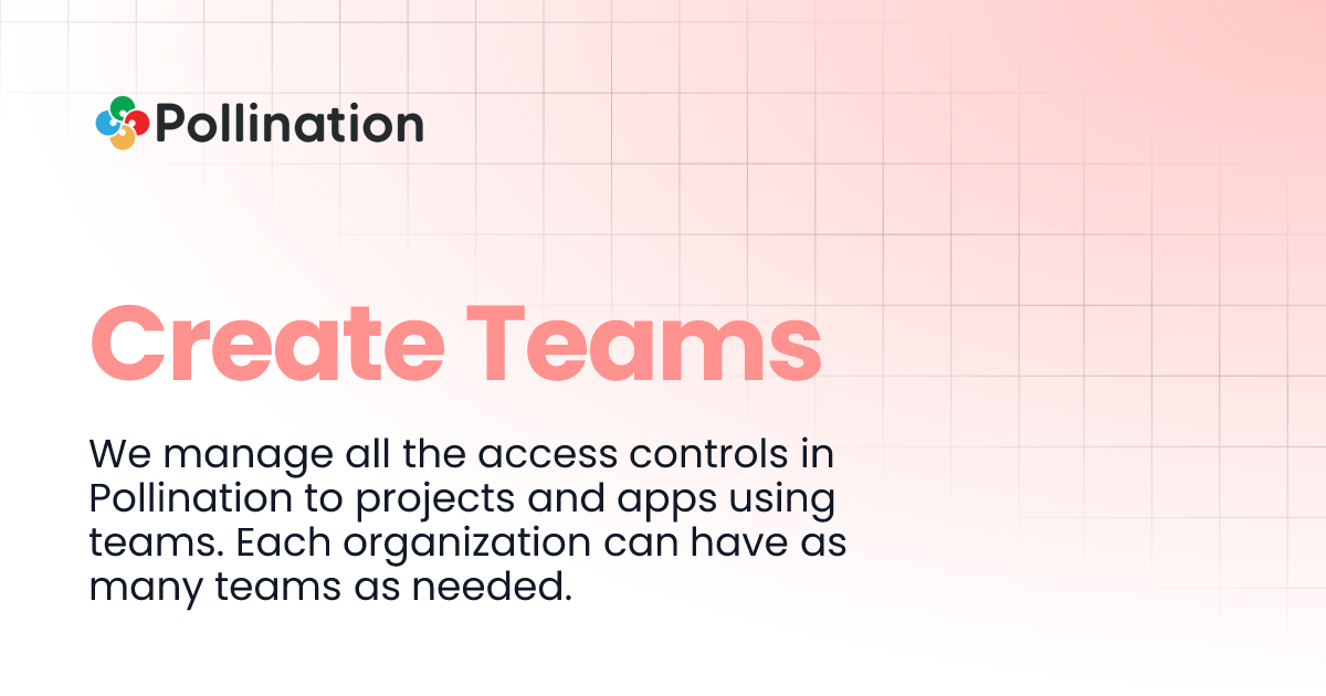 Create Teams | Pollination Docs