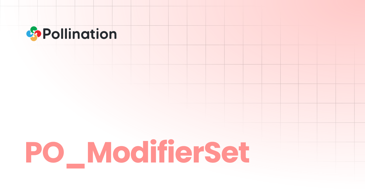 PO_ModifierSet | Pollination Docs